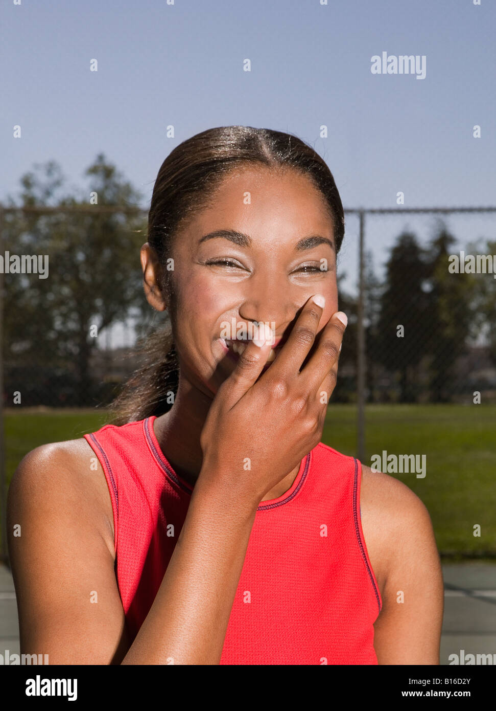 African woman laughing Stock Photo - Alamy