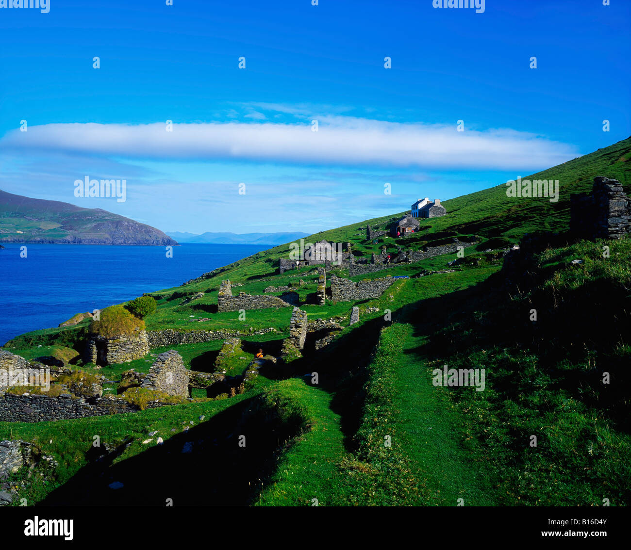 Deserted village, Blasket Islands, Dingle Peninsula, Co Kerry, Ireland ...
