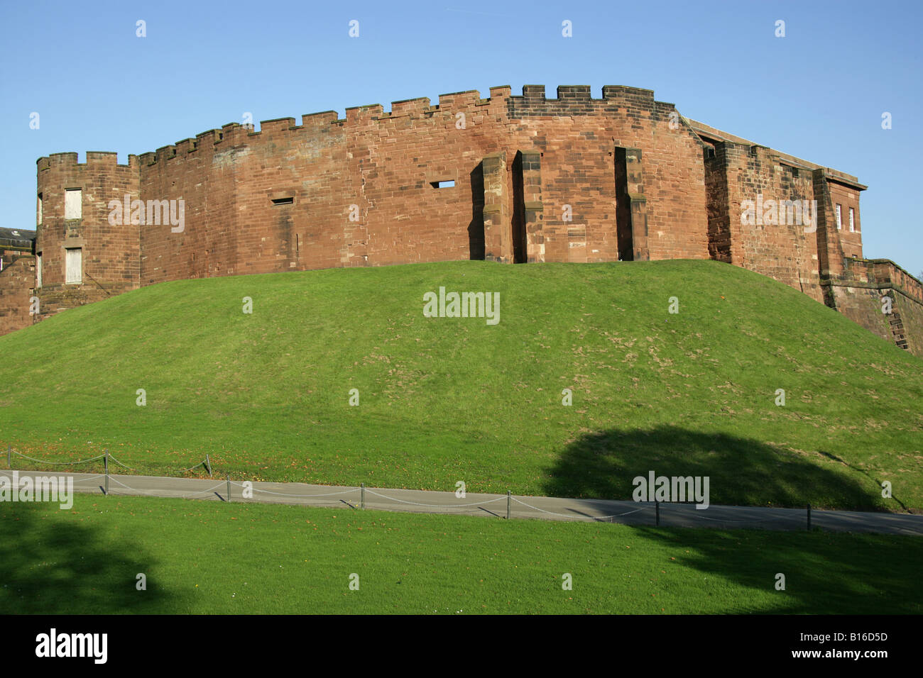 City of Chester, England. The remains of Chester Castle walls, the ...