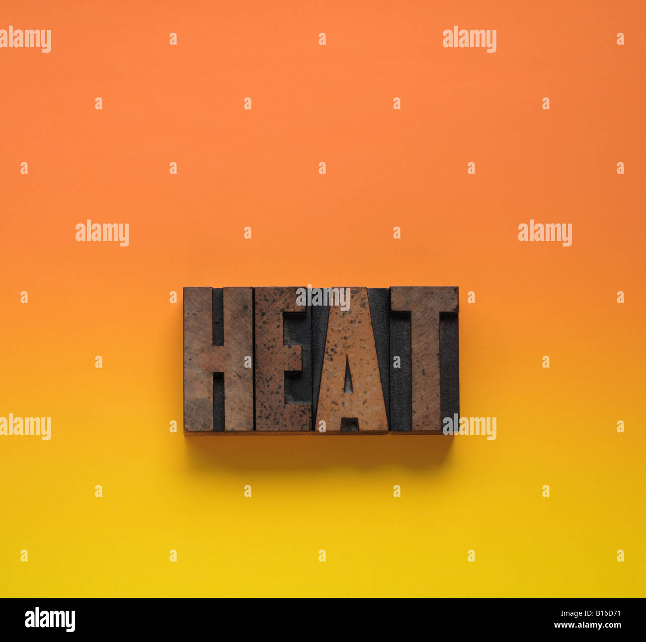 the word 'heat' on an orange and yellow background Stock Photo - Alamy