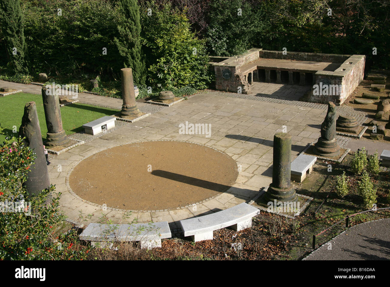 City of Chester, England. The hypocaust and Roman columns in Chester’s ...