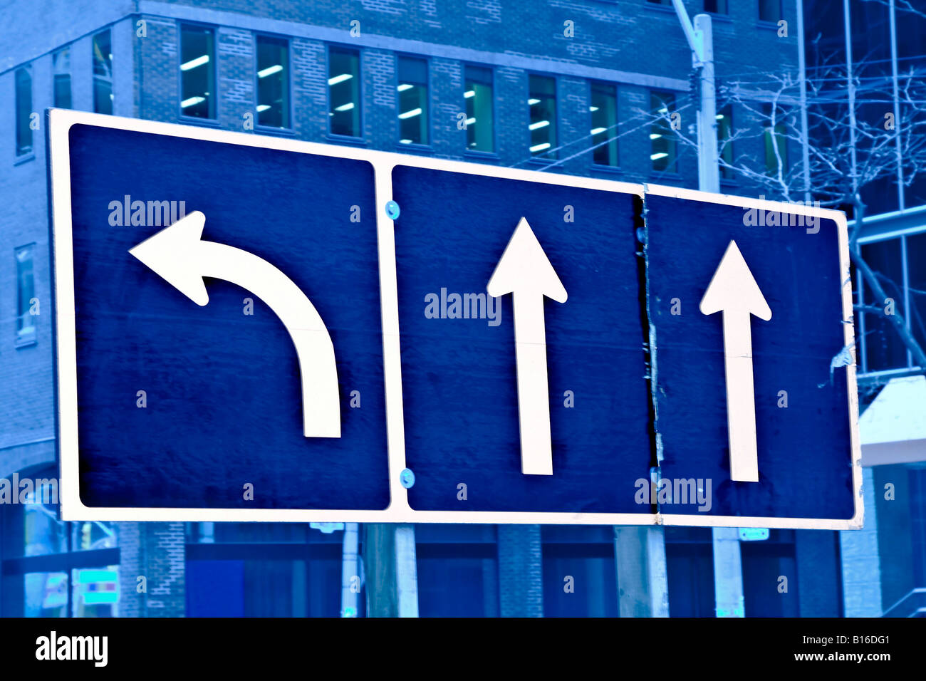 Traffic signs on a construction sight Stock Photo - Alamy