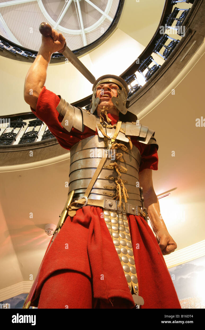 City of Chester, England. Life size model of a Roman Centurion at the ...