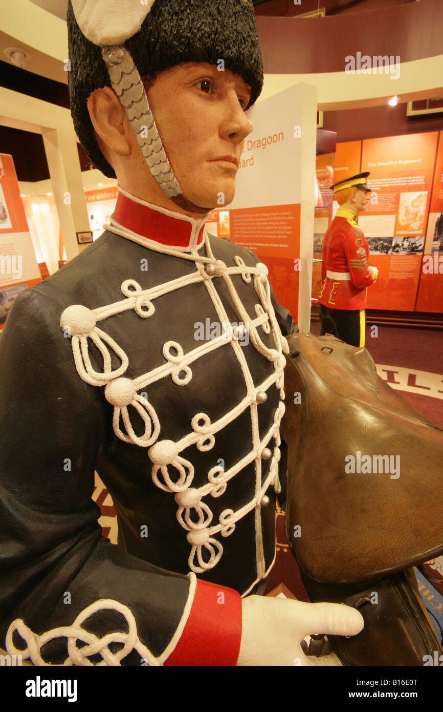 City of Chester, England. Model of a 3rd Dragoon Guard with a Yeoman ...