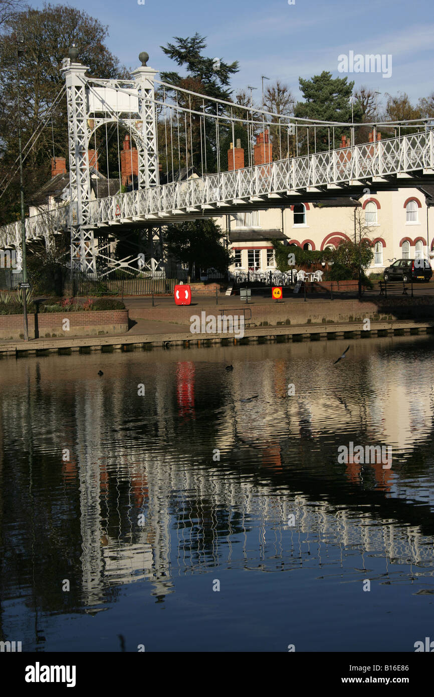 City of Chester, England. The Queens Park Suspension Bridge over the ...