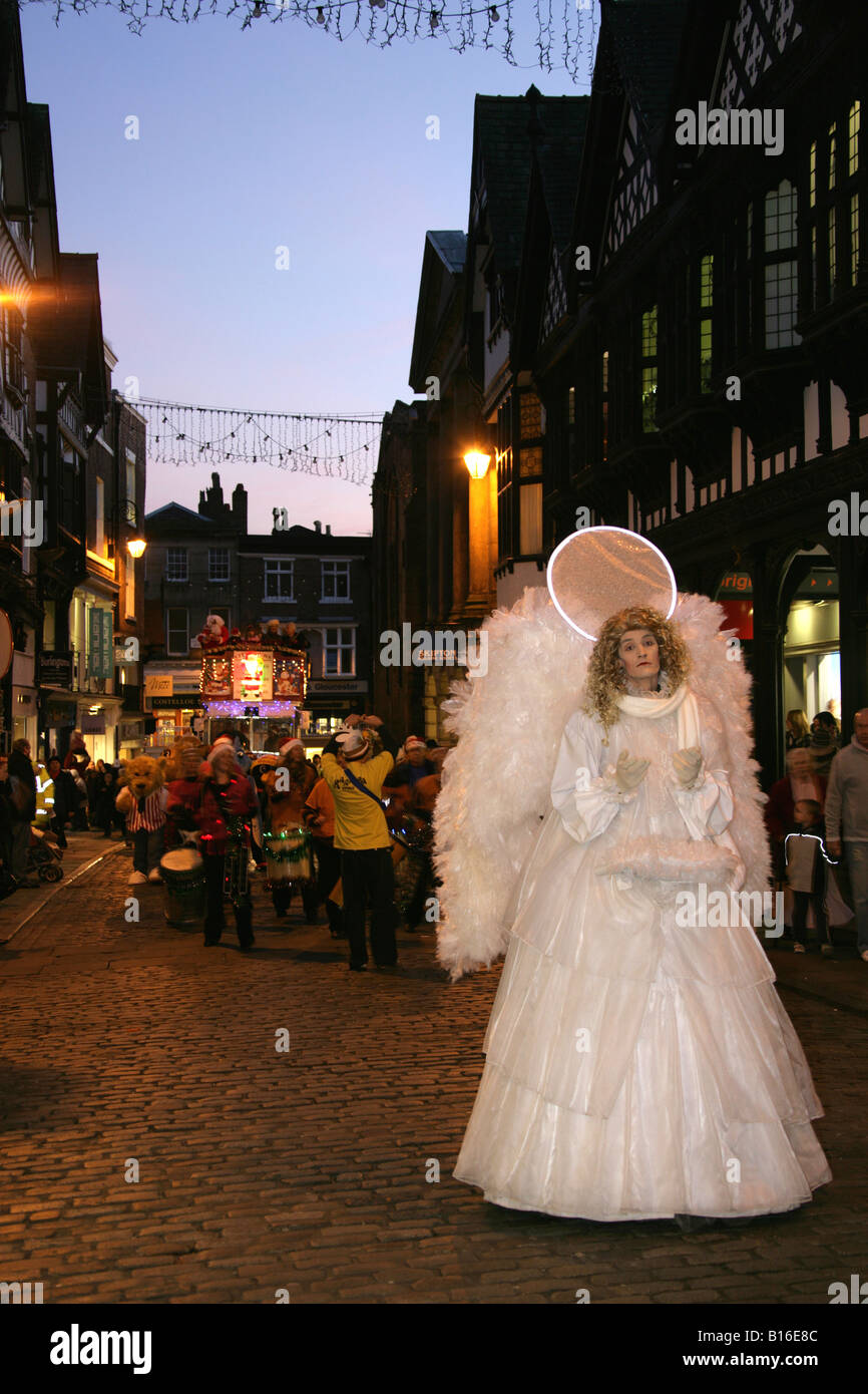 City of Chester, England. Christmas lights switching on ceremony and ...