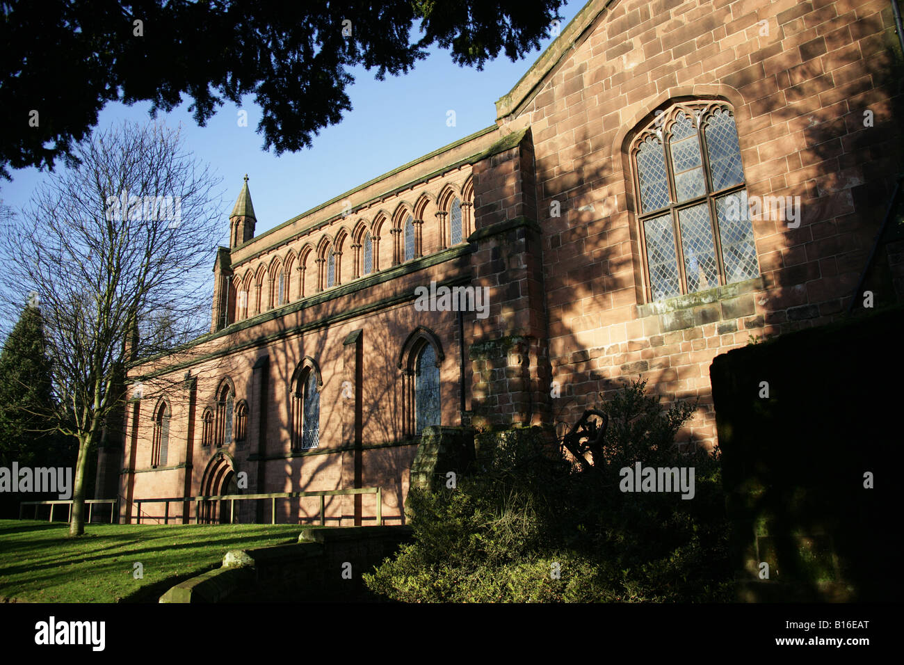 City of Chester, England. Rear view of the former Saxon Minster, now ...