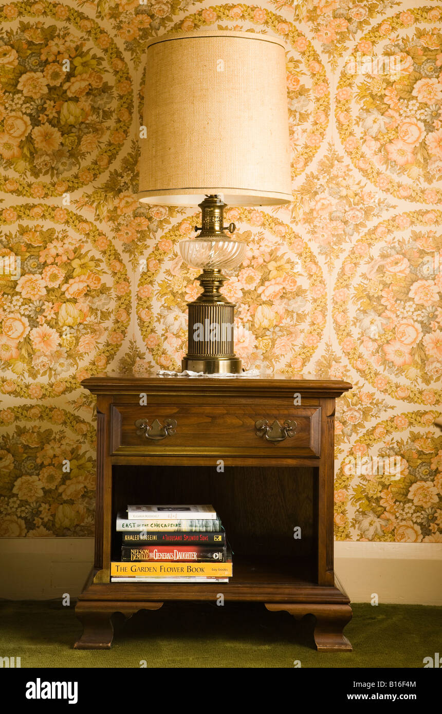 Night stand with books Stock Photo - Alamy