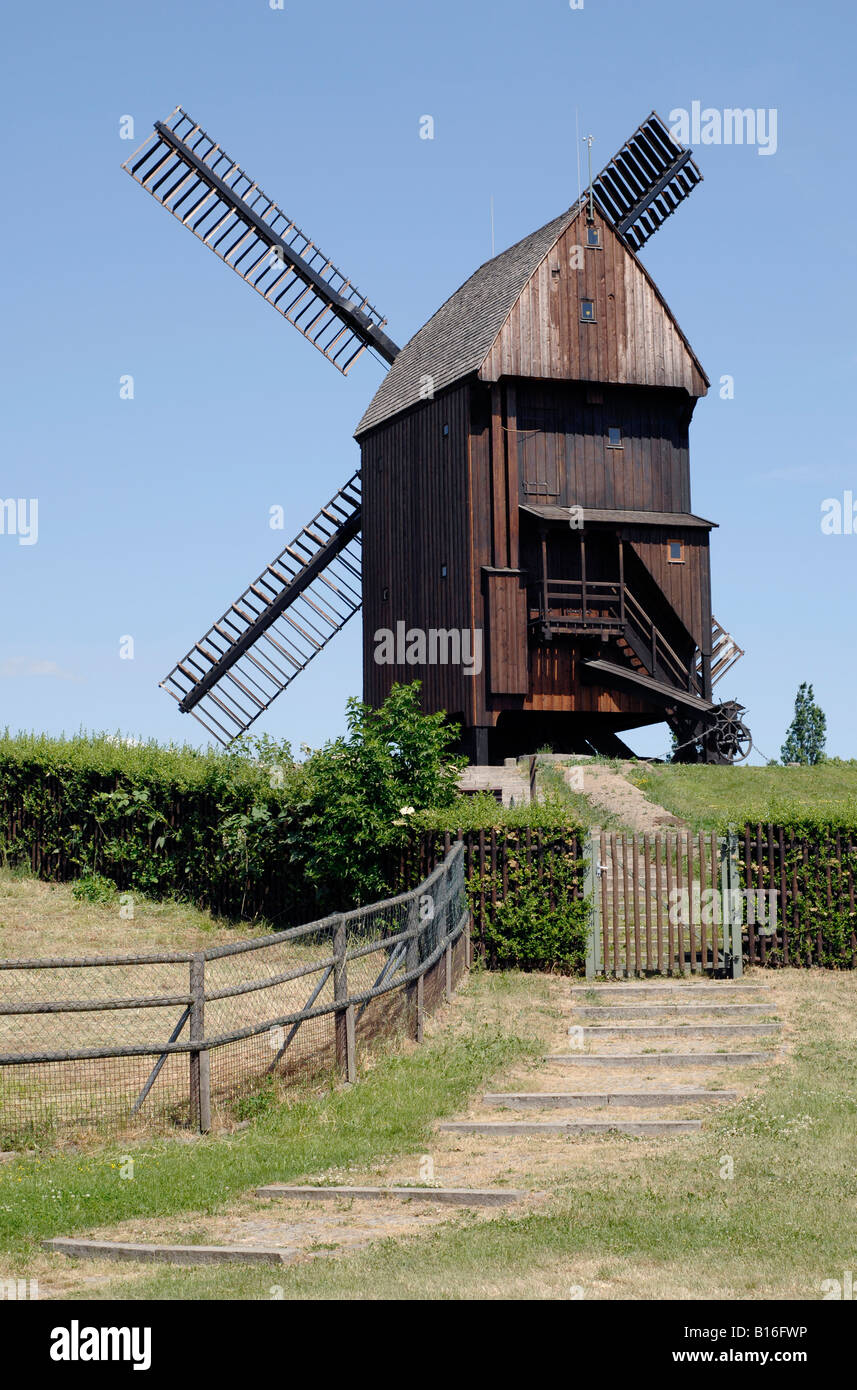 Ancient windmill in Berlin-Marzahn Stock Photo - Alamy