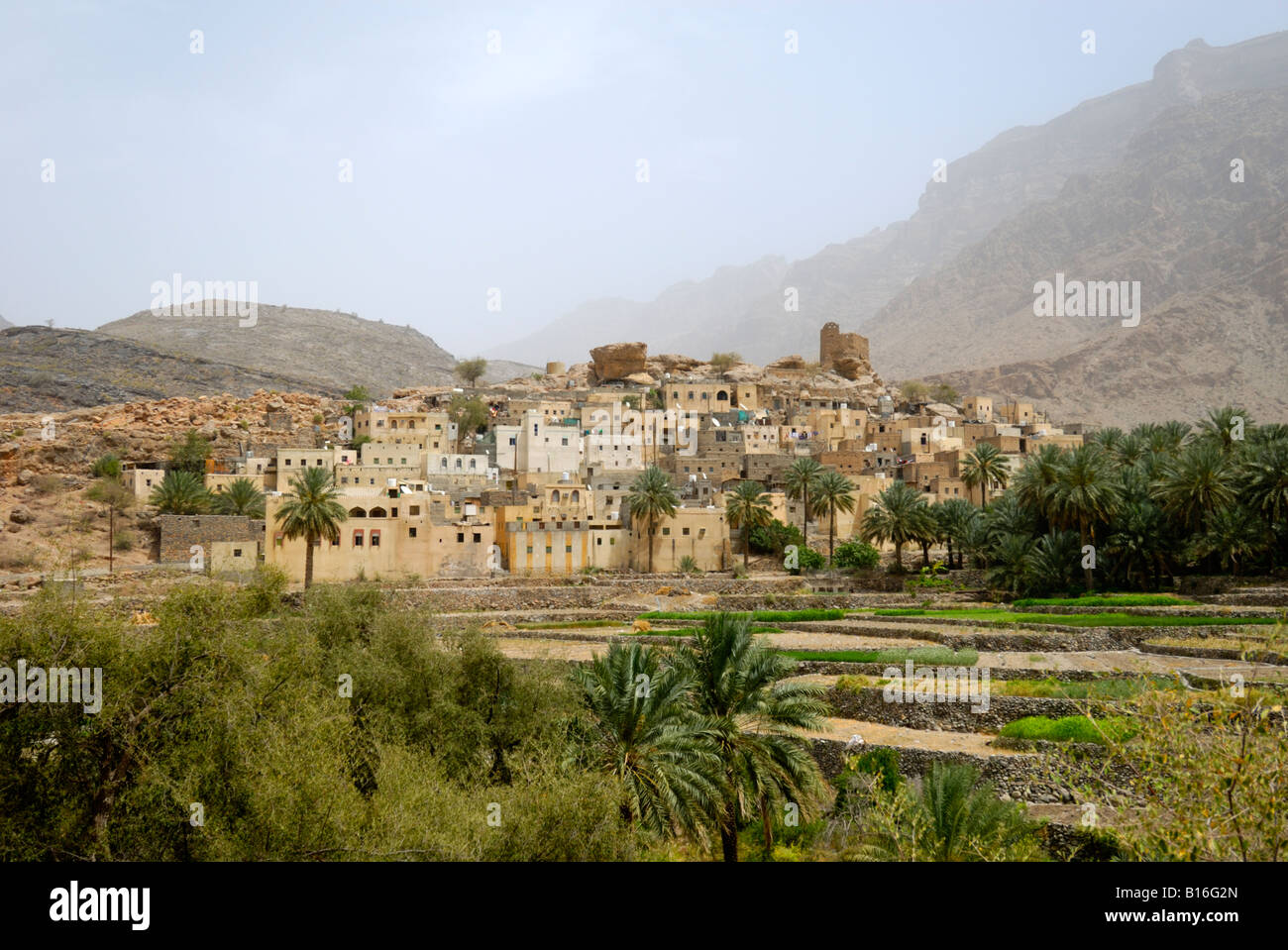 The village of Balad Sayt in the Hajar mountains of the Sultanate of ...
