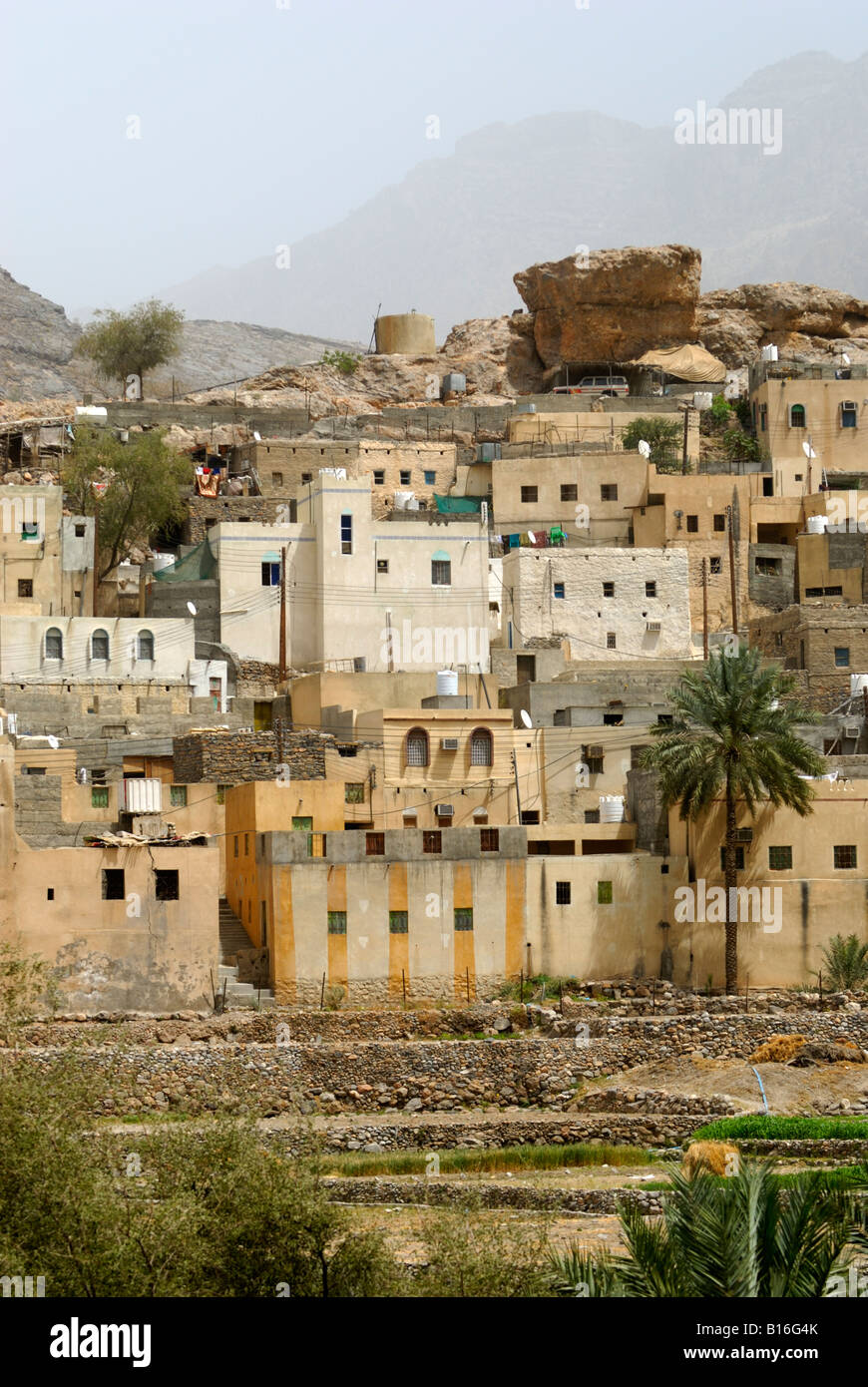 The village of Balad Sayt in the Hajar mountains of the Sultanate of ...