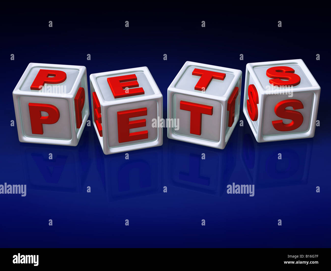 Block letters 3d concept illustration Stock Photo - Alamy