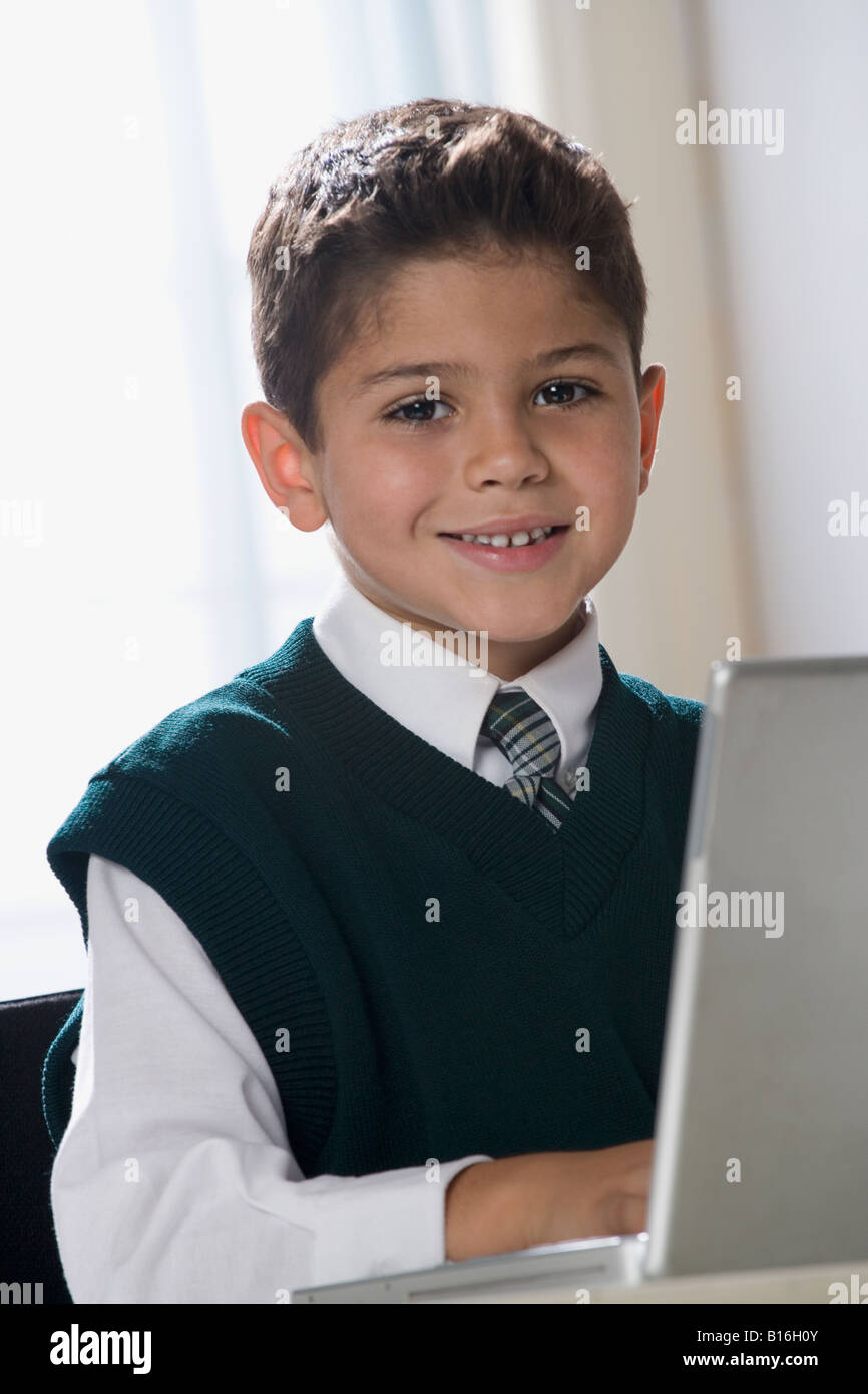 Boy 6 years typing hi-res stock photography and images - Alamy