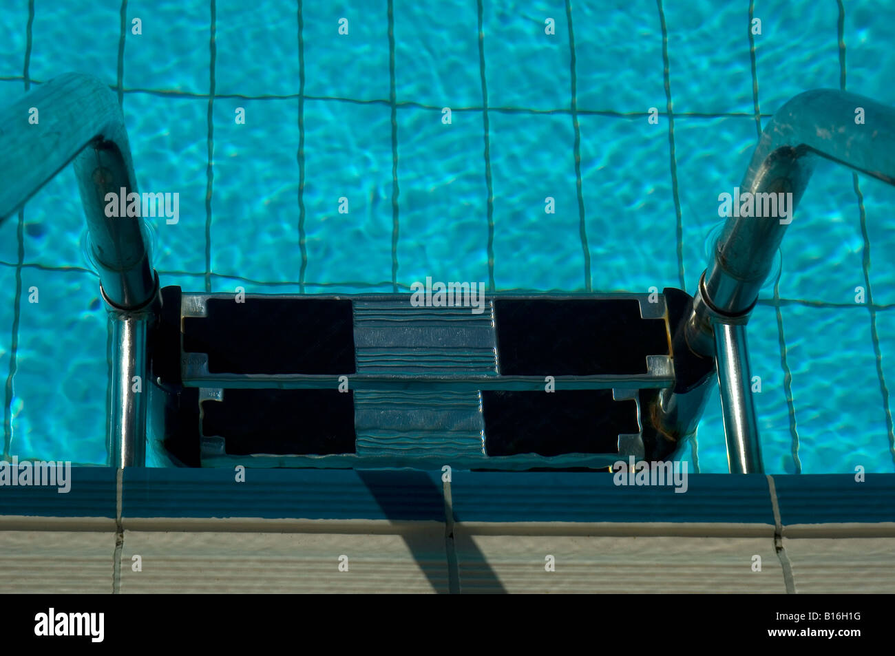 Swimming Pool Steps close up Stock Photo - Alamy