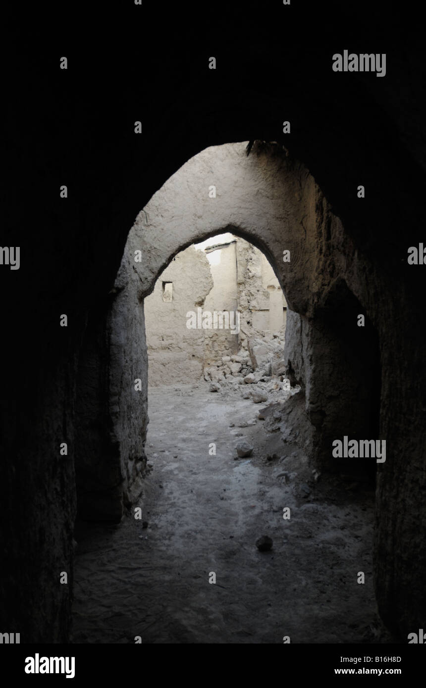 The ruined town of Manah, near Nizwa in the Sultanate of Oman Stock ...