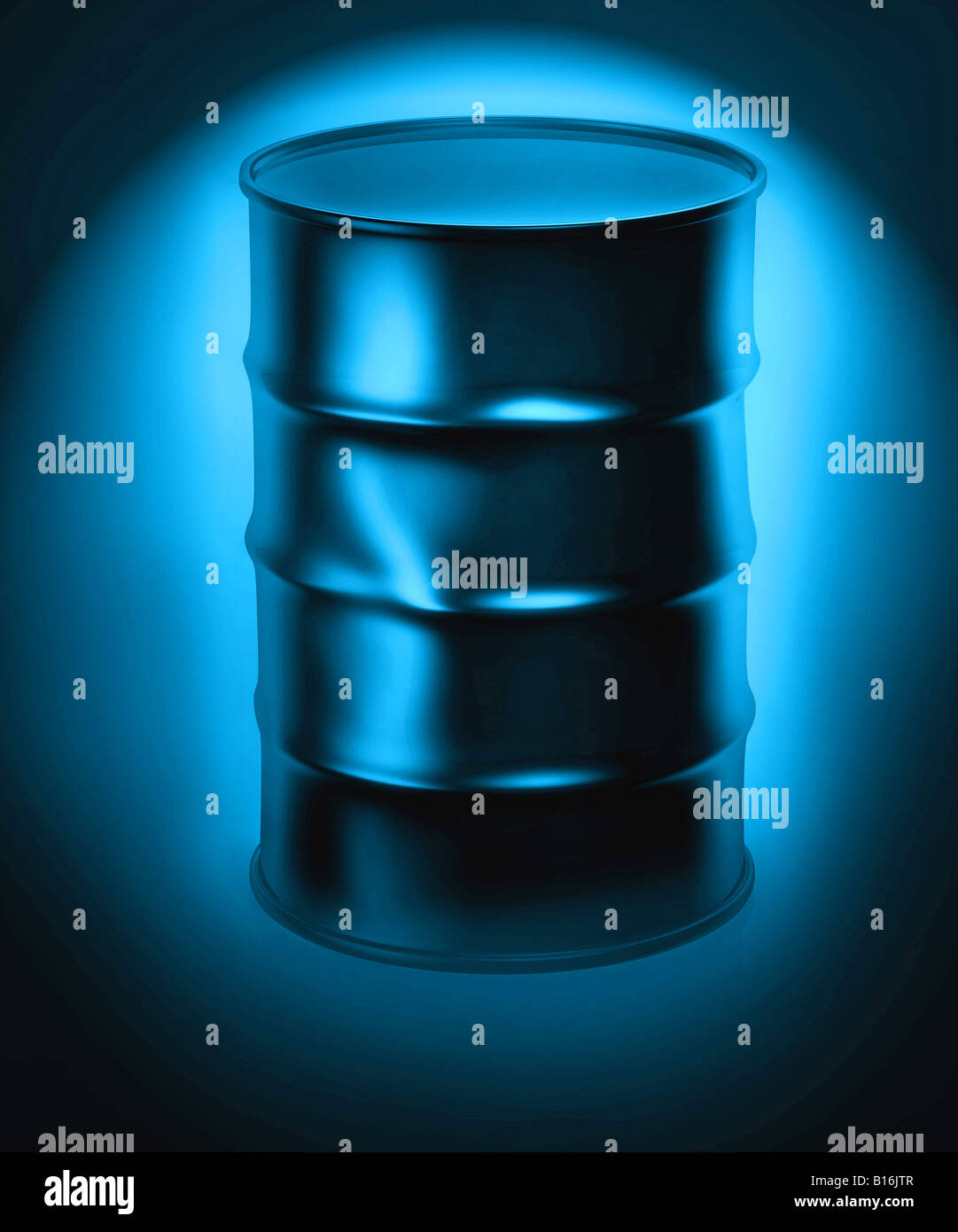 3d image of a metal barrel filled with crude oil Stock Photo - Alamy