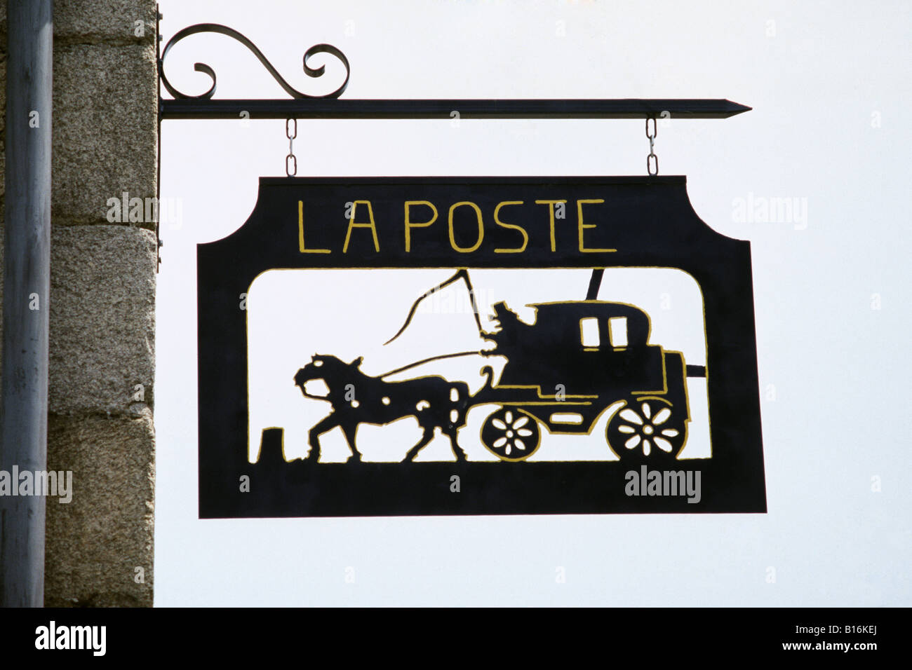French Post Office sign Stock Photo - Alamy