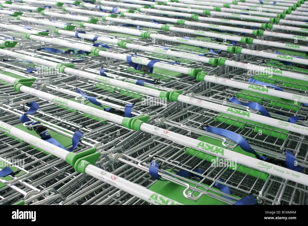 Asda shopping trolleys Stock Photo - Alamy