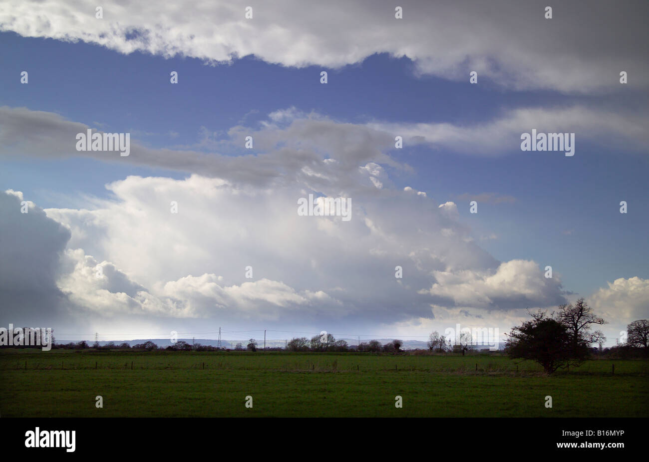 White clouds over countryside in middle England Stock Photo - Alamy