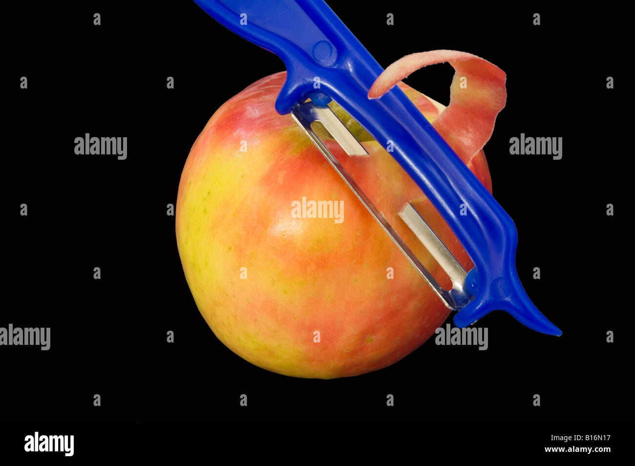 close up of apple being peeled Stock Photo - Alamy