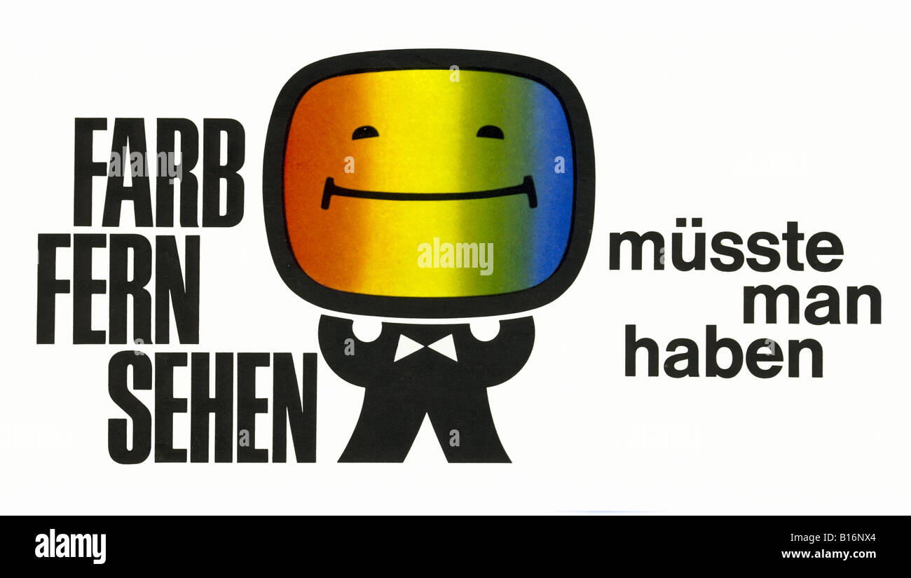 broadcast, television, advertising, slogan and logo for the German ...