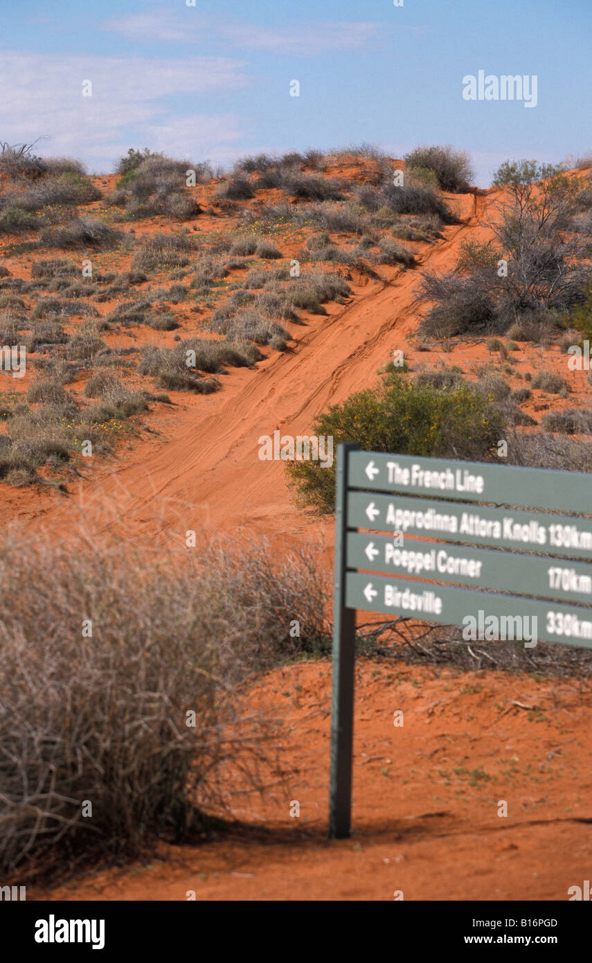 French Line Track Simpson Desert South Australia Australia Stock Photo ...