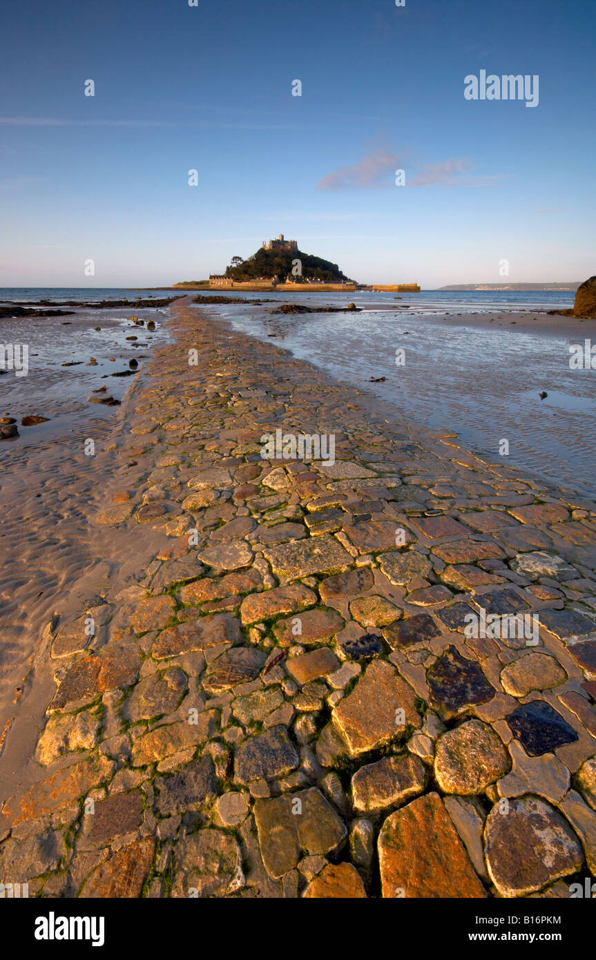 Stone tidal causeway leading st hi-res stock photography and images - Alamy