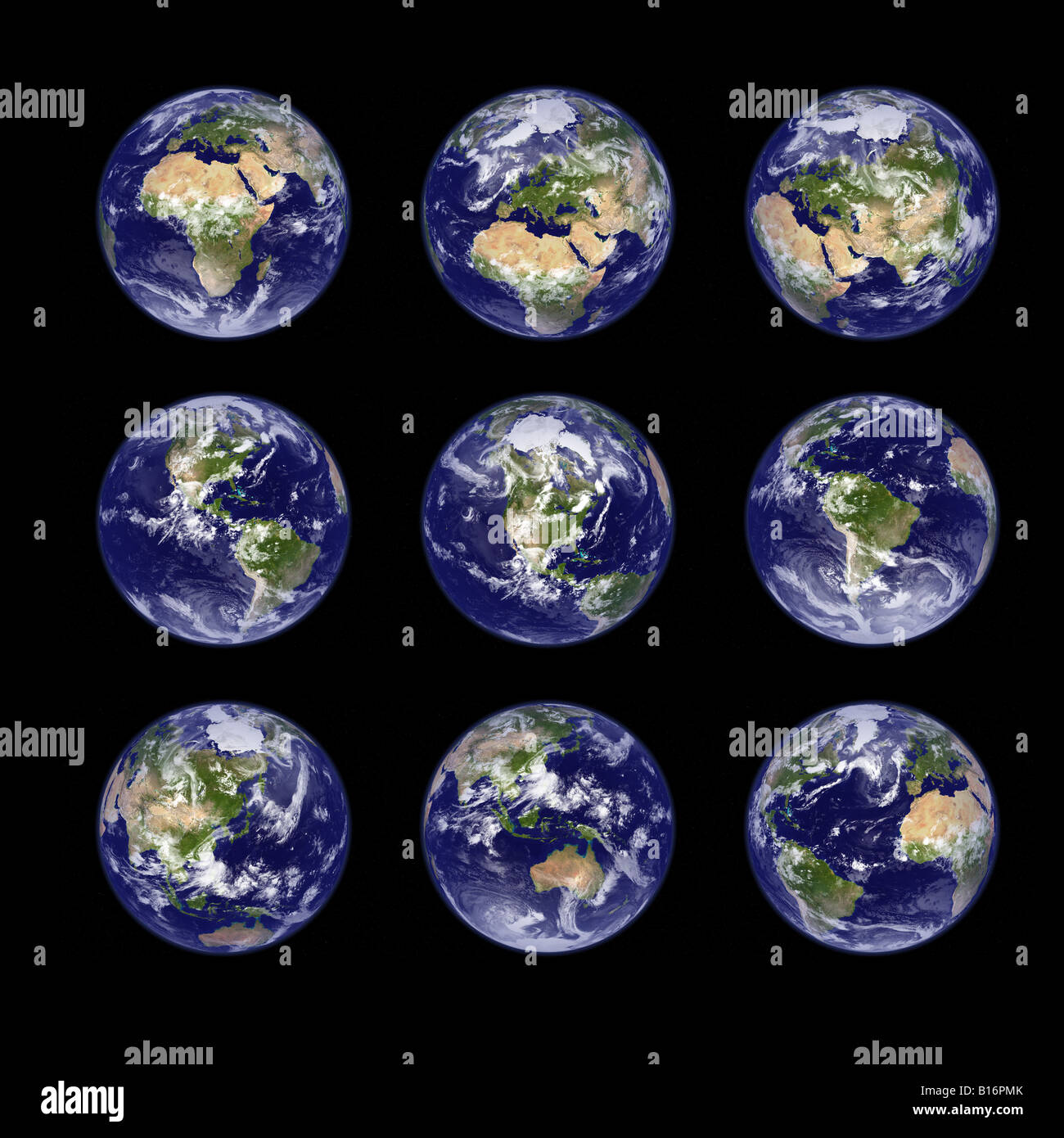 Earth planet, ultrahigh resolution, real topography rendering. Against ...