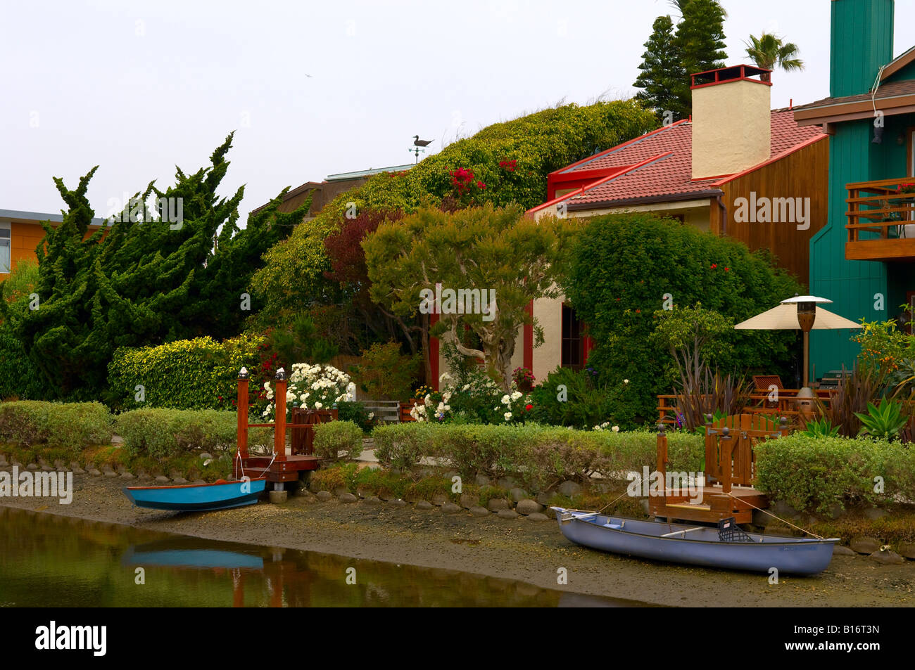 Residential community on man made canals in Venice California built to ...
