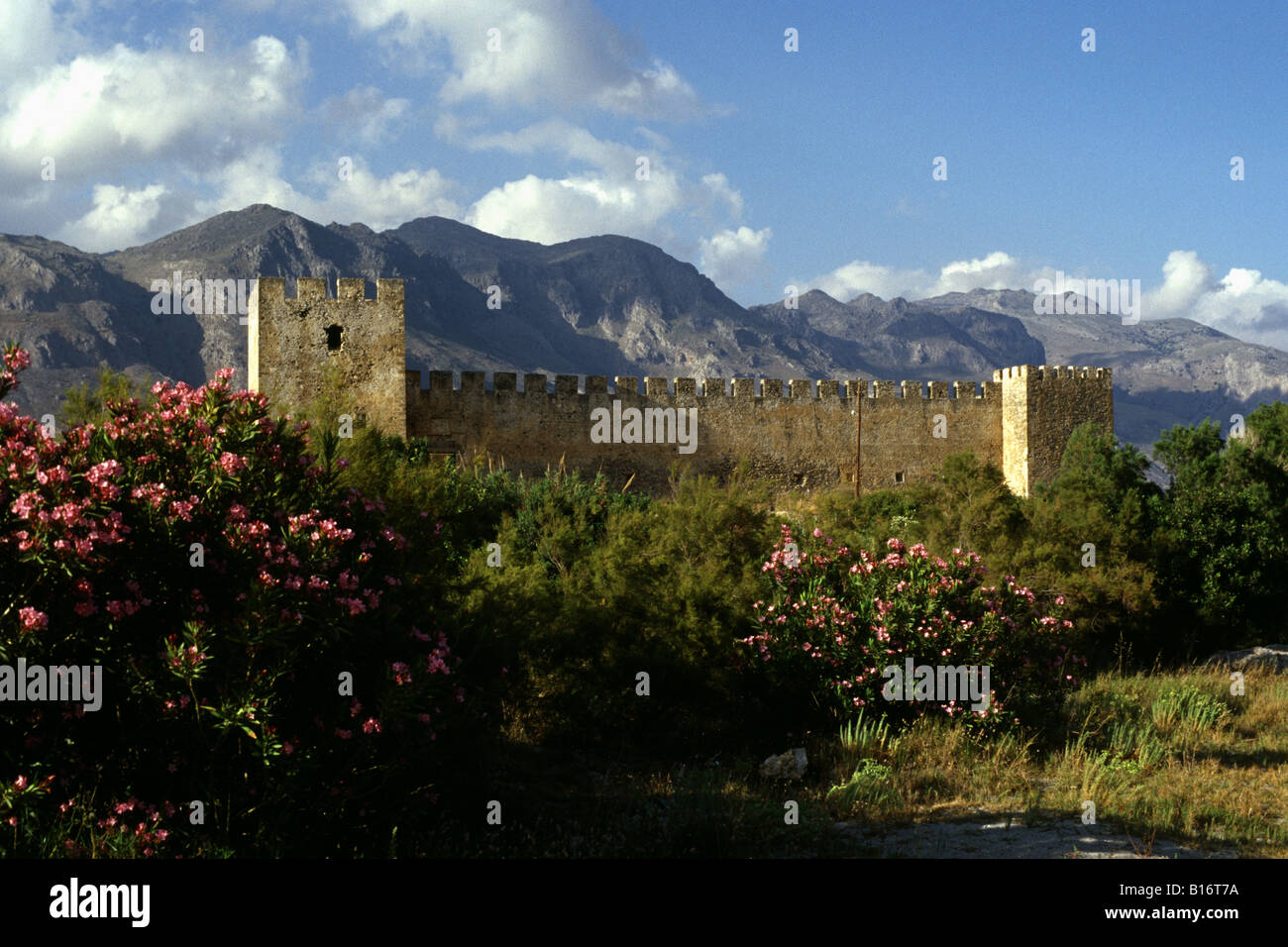 Venetian castle of Frangokastello, Crete Stock Photo - Alamy