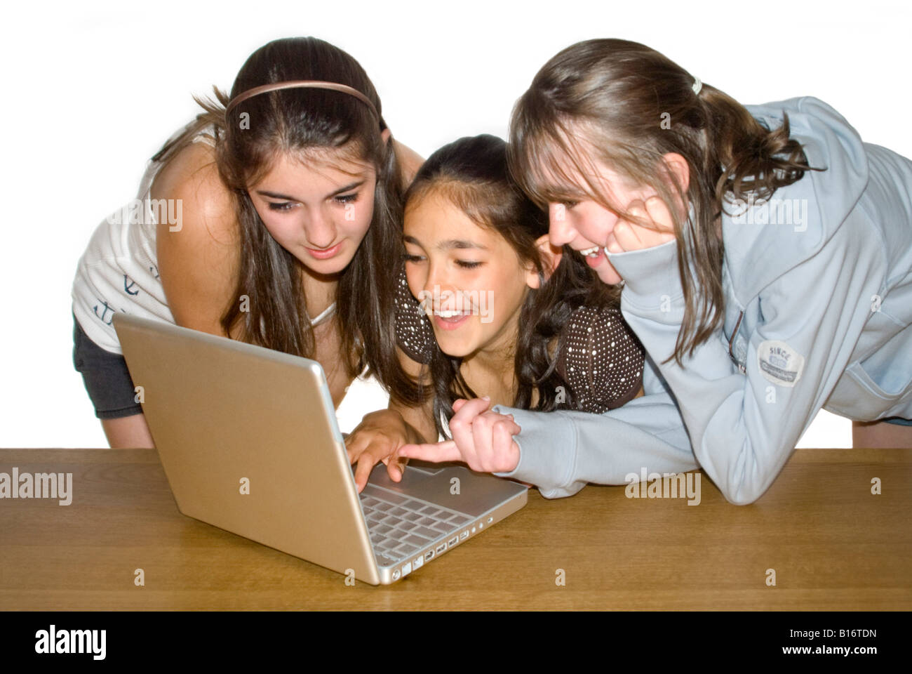 Laughing Girls Computer