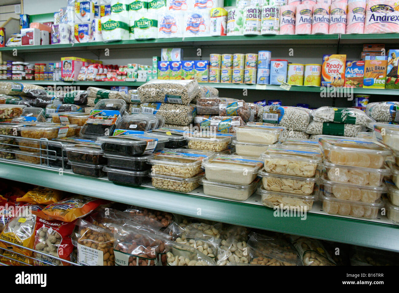 Local corner store shop interior landscape Stock Photo - Alamy