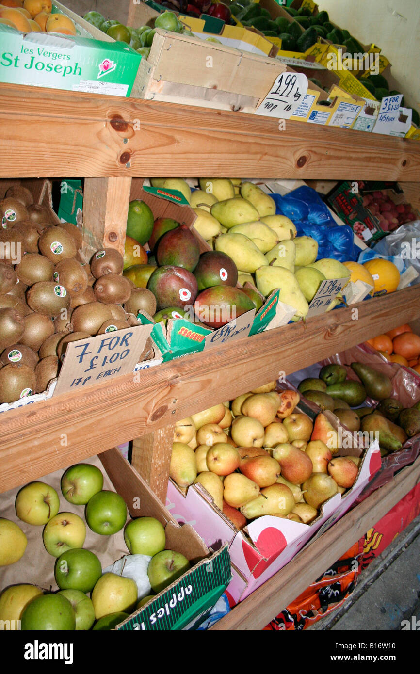 Local corner store shop exterior fresh fruit and vegatables Stock Photo ...