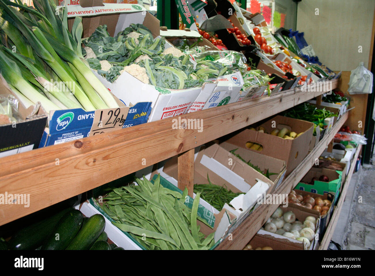 Local corner store shop exterior fresh fruit and vegatables Stock Photo ...