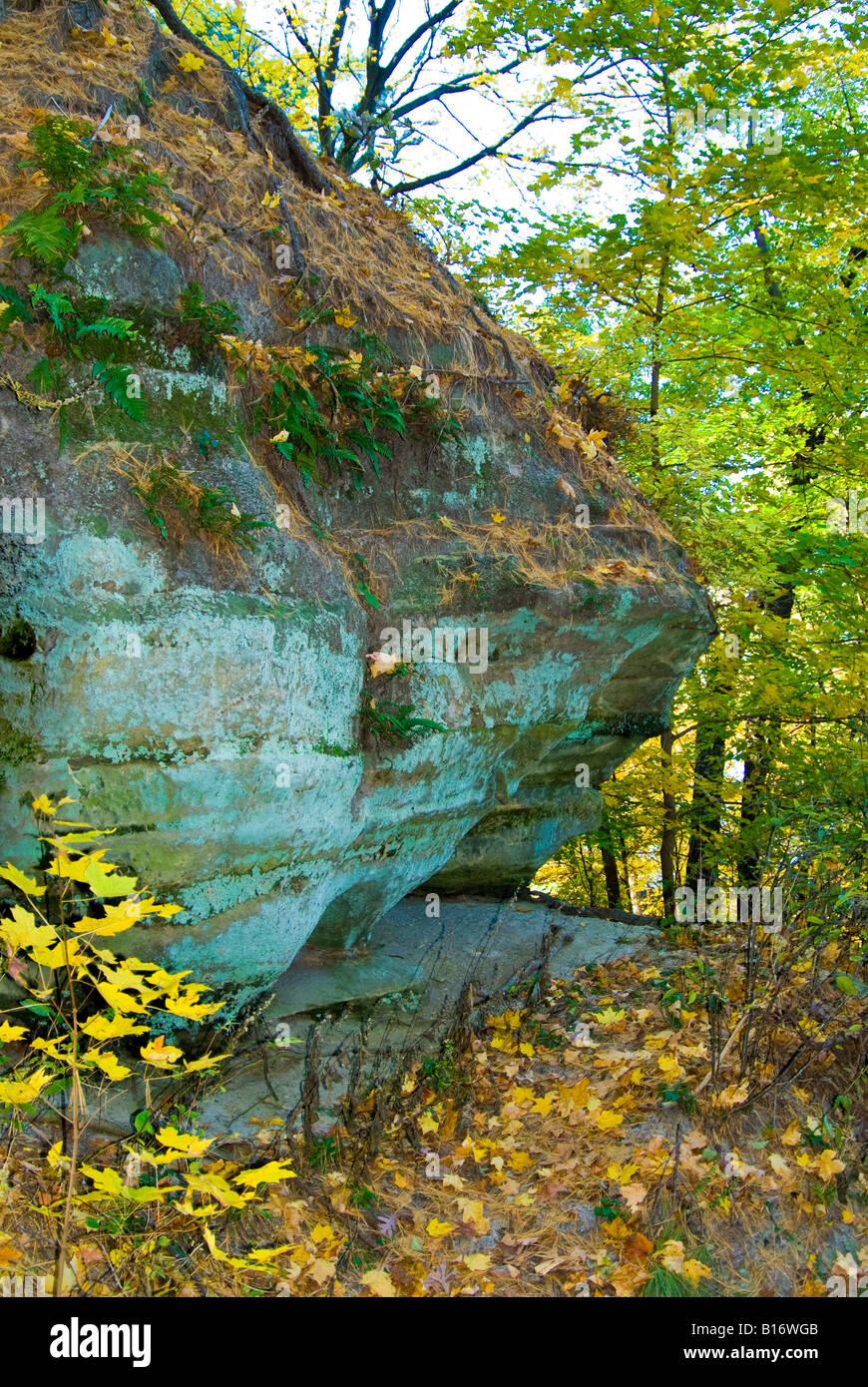 Limestone cliff along trail Stock Photo - Alamy