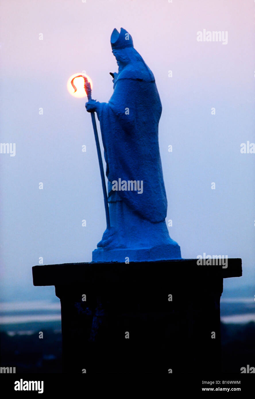 Co Mayo, Croagh Patrick Pilgrimage, statue of St. Patrick, Ireland ...
