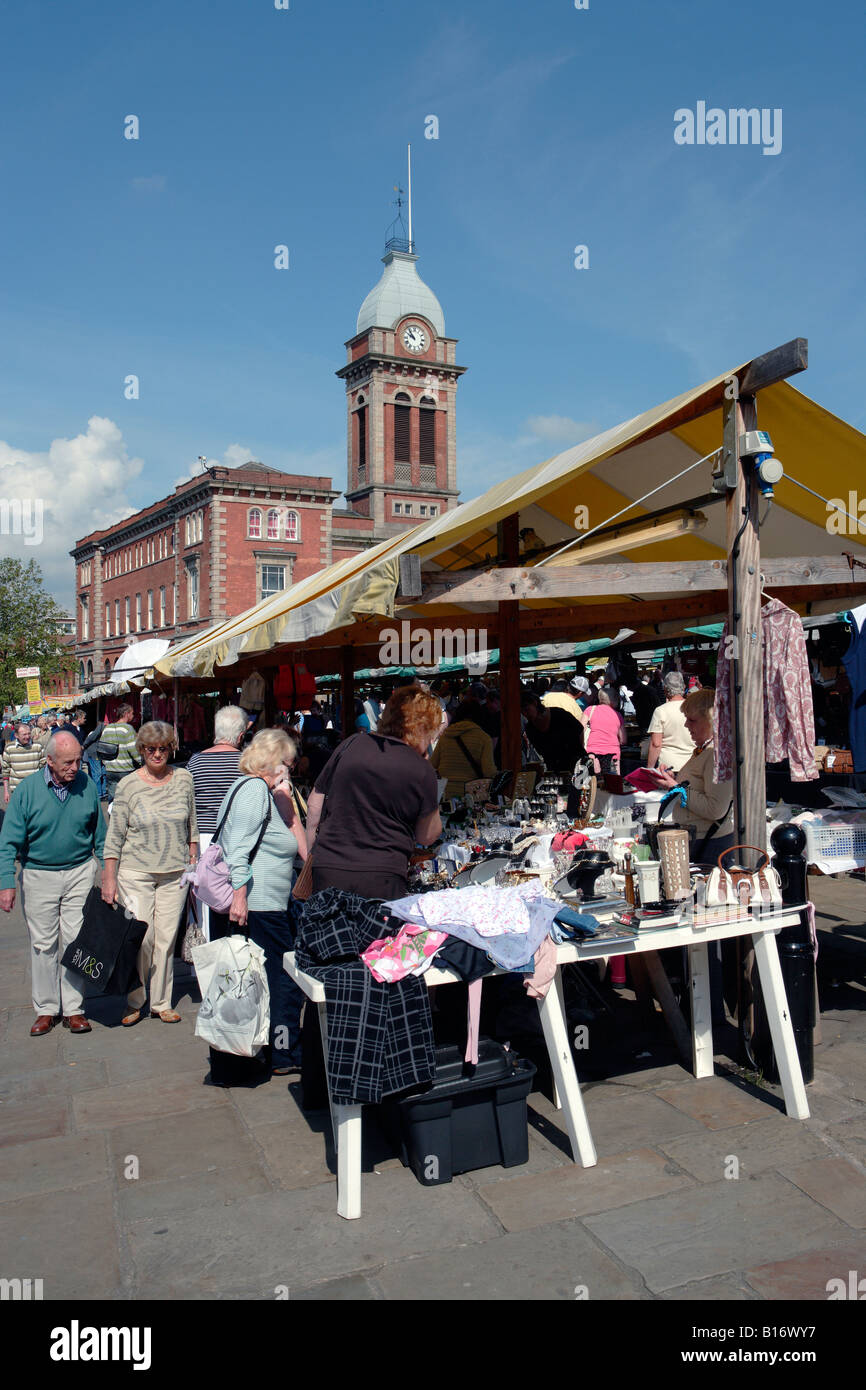Chesterfield Market and Market Hall Stock Photo - Alamy