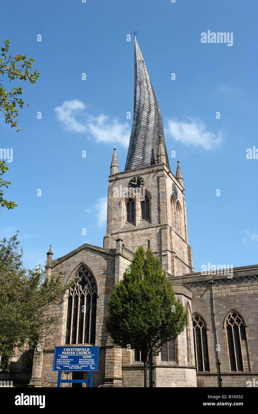 The Crooked Spire Chesterfield Stock Photo - Alamy