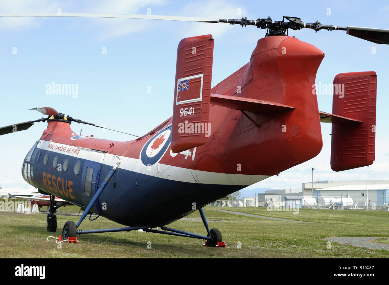 Comox Air Station Museum Piece Retired Piasecki H-21 Helicopter Stock ...