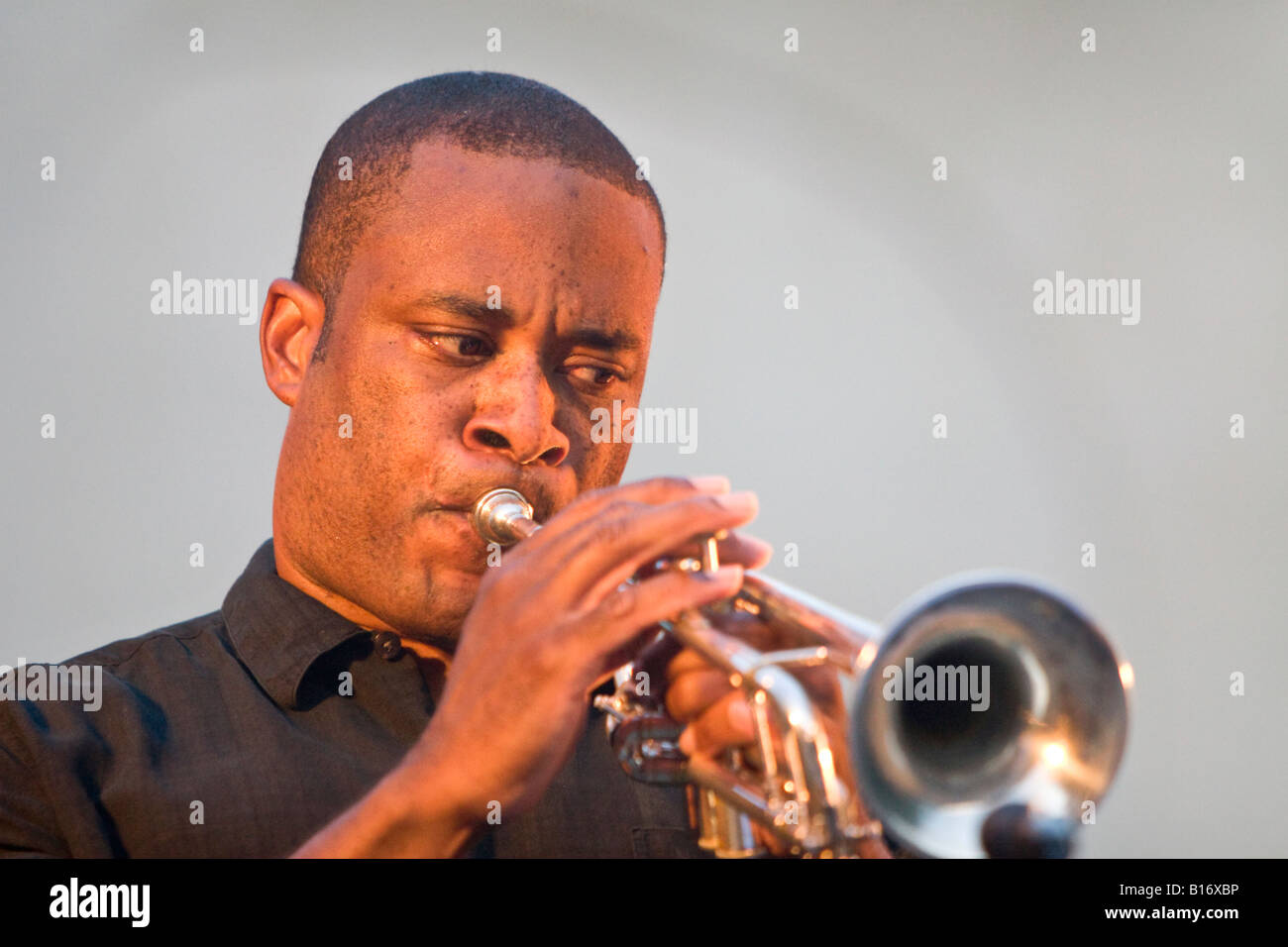 Trumpeter Daryl White performs at Jazz in June Stock Photo - Alamy