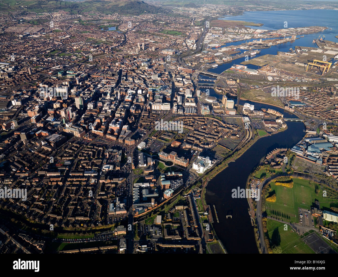 Aerial view of Belfast Northern Ireland Stock Photo - Alamy