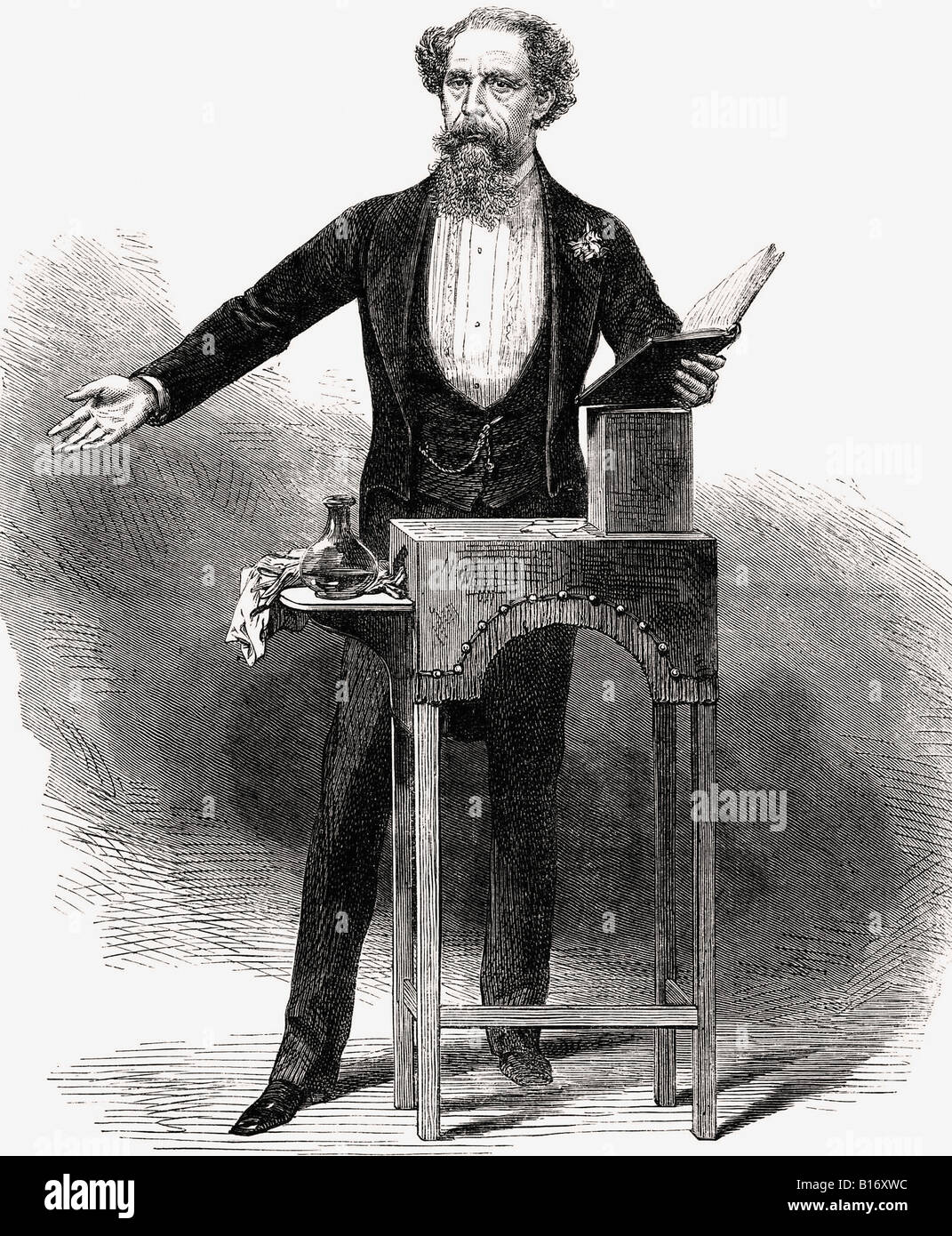 Charles Dickens giving a reading. Charles Dickens, 1812 - 1870 English ...
