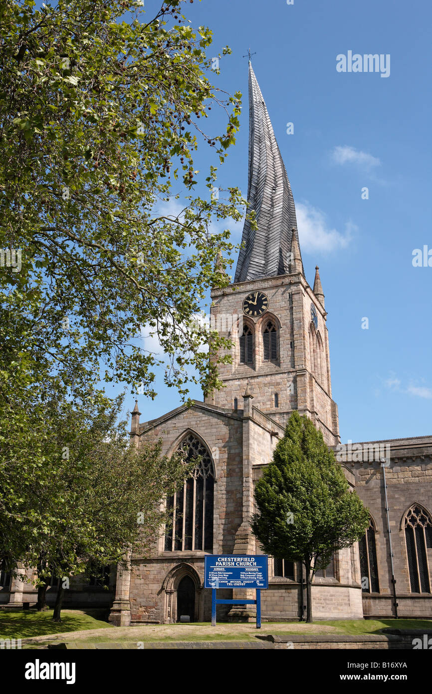 Crooked spire chesterfield hi-res stock photography and images - Alamy
