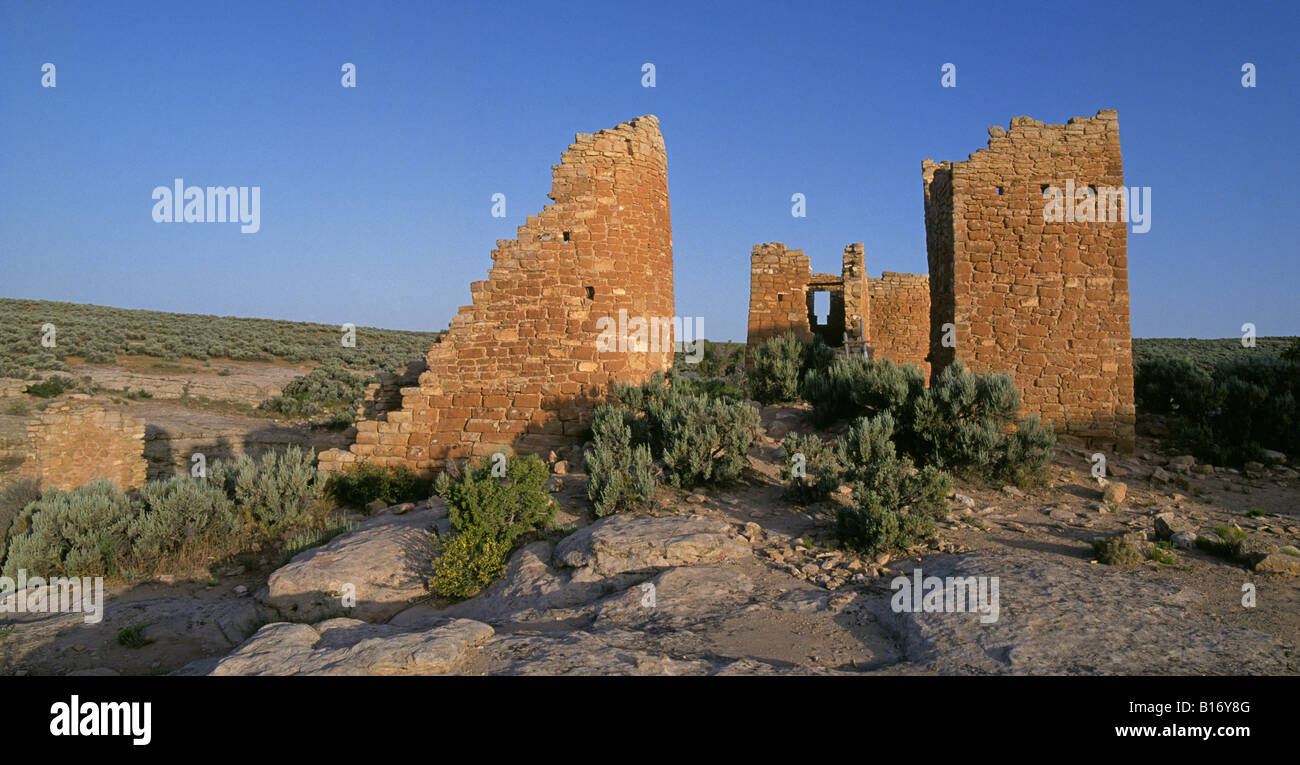 A view of the stone ruins of Hovenweep an ancient Anasazi Indian ...