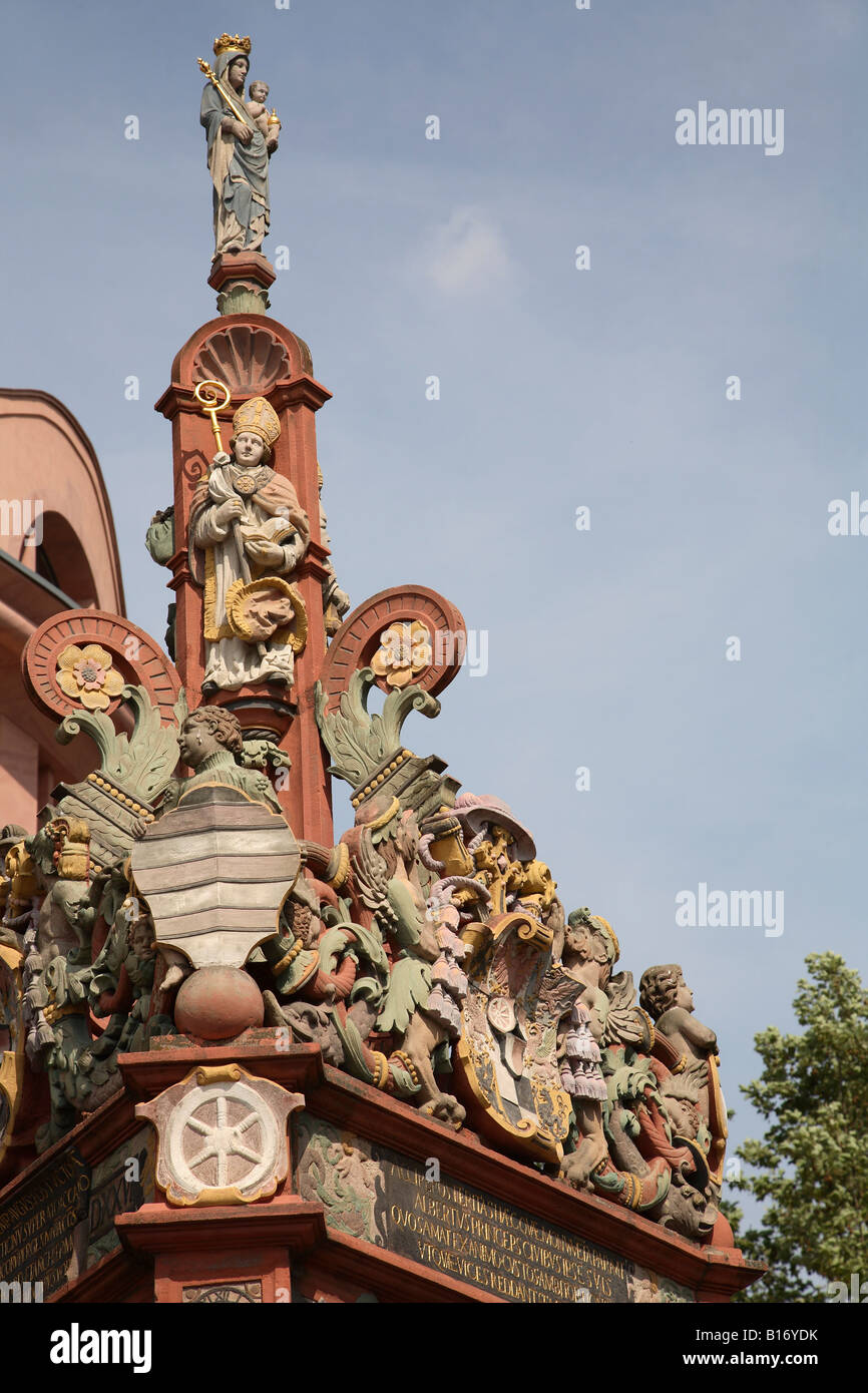 Germany Rhineland Palatinate Mainz architecture detail decoration ...