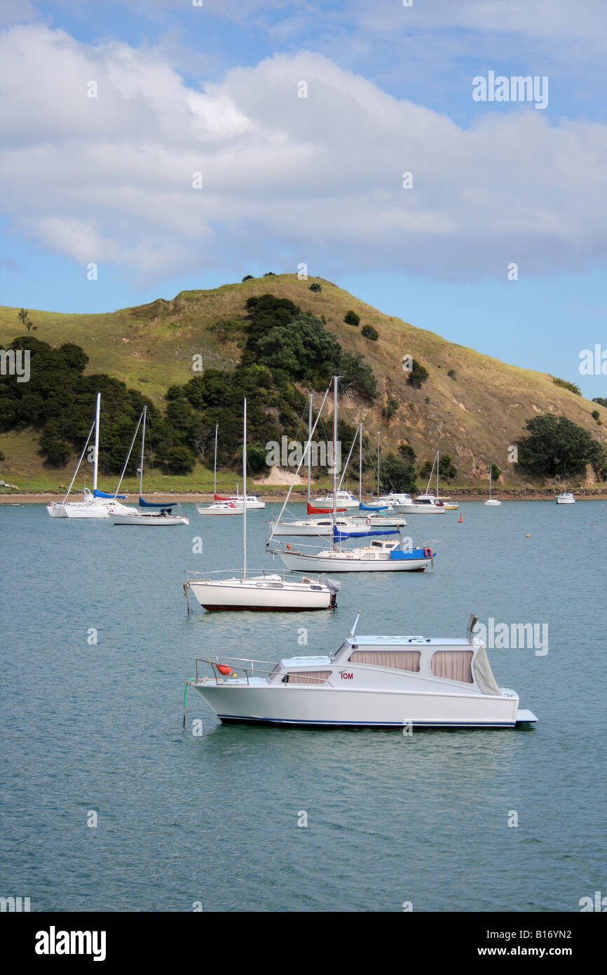Boats anchored around Auckland Harbour, New Zealand Stock Photo - Alamy