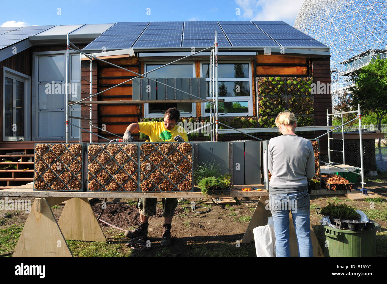 Ecological house Montreal Canada Stock Photo - Alamy