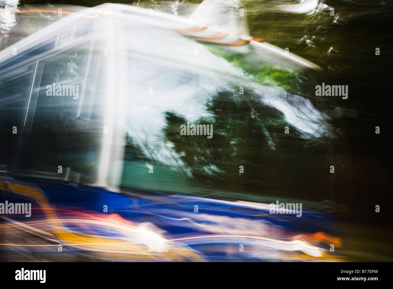 bus in motion Stock Photo - Alamy