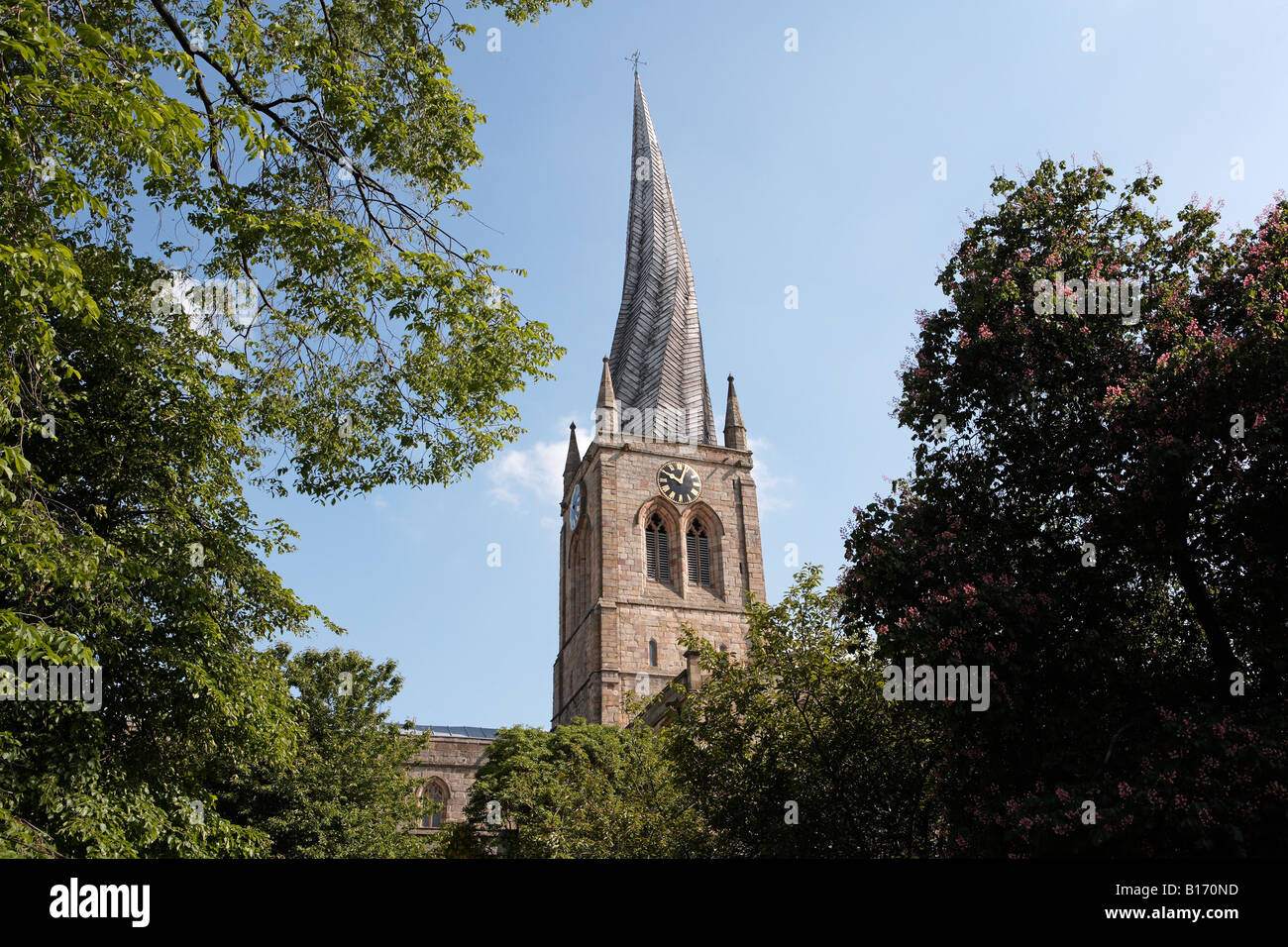 The Crooked Spire Chesterfield Stock Photo - Alamy