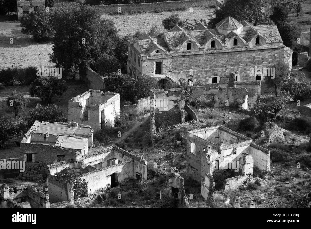 Dawn over the ghost village of Kayakoy/Levissi near Fethiye, Turkey ...